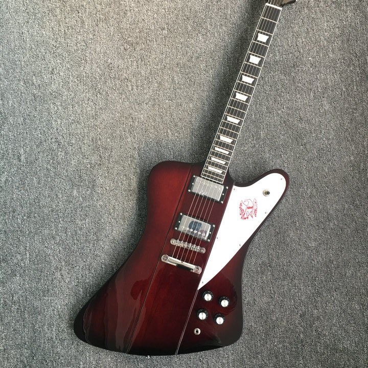 Chibson firebird electric guitar dark red finish firebird guitar free ...