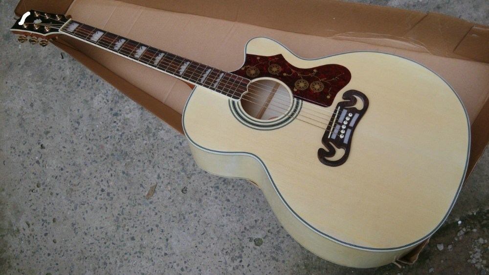 J200 single cut acoustic guitar SJ200N electric acoustic Guitar single ...