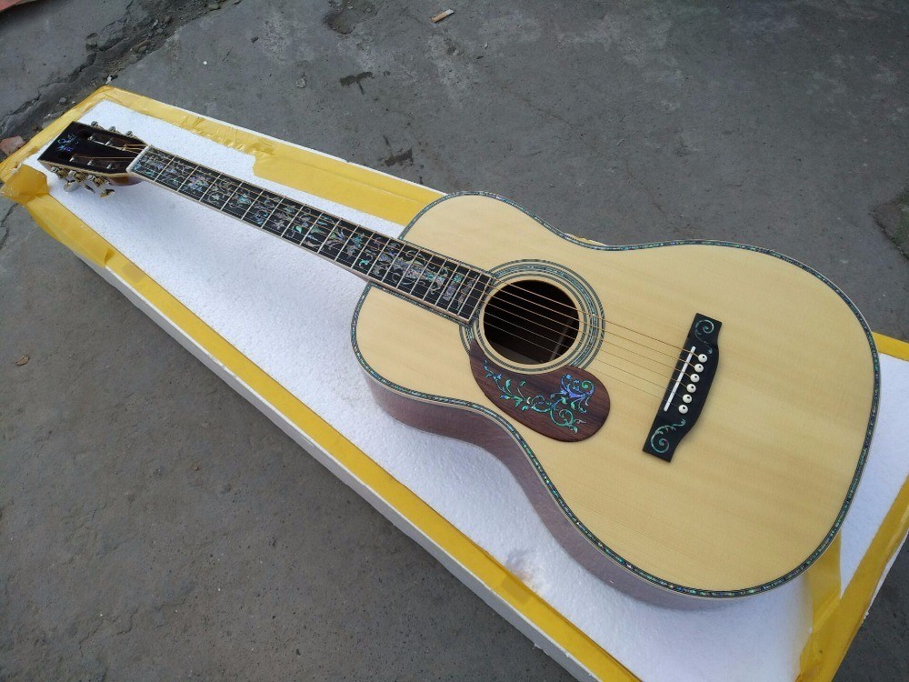 AAAAA all solid wood ooo guitars customize OOO45 style left handed ...