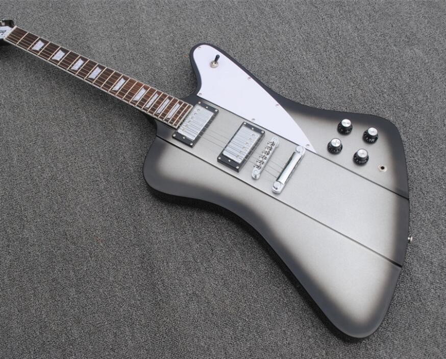 Lines up silver top Firebird Electric Guitar set-in neck style firebird ...