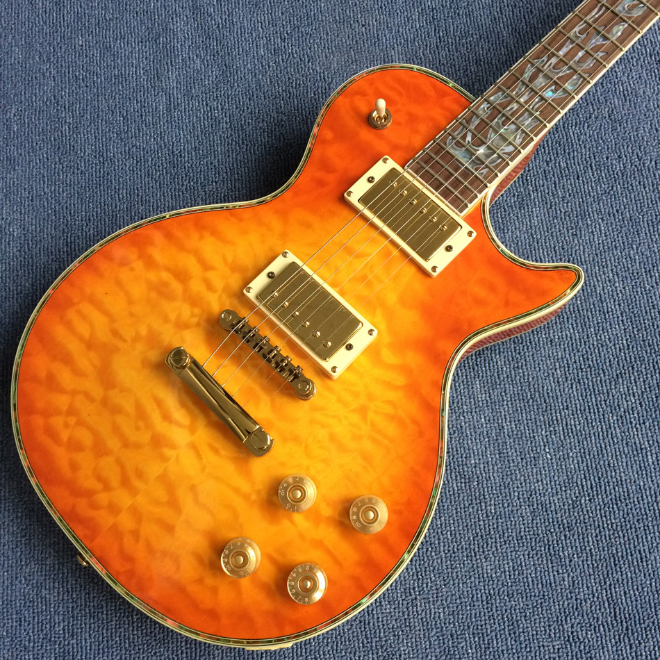 Chibson custom LP electric guitar, Flame Maple Top electric guitar with ...
