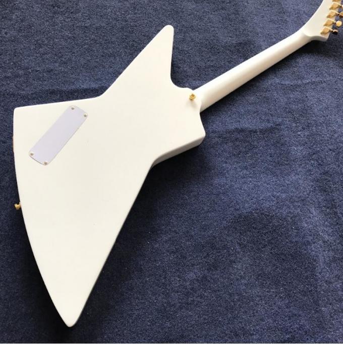 Wholesale Custom shop White Explorer shape Electric Guitar , gold color ...