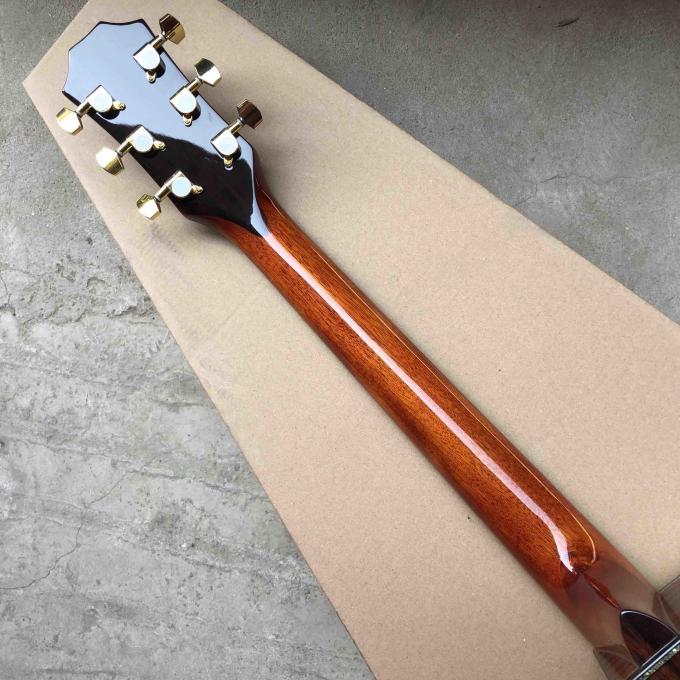 Custom 41"Acoustic Guitar Arm Rest Abalone Ebony Fingerboard Matte ...